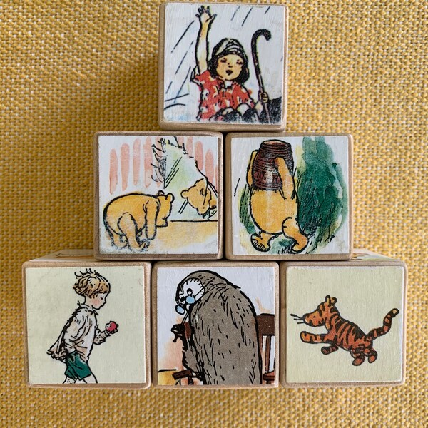 Vintage Winnie the Pooh Blocks - Etsy