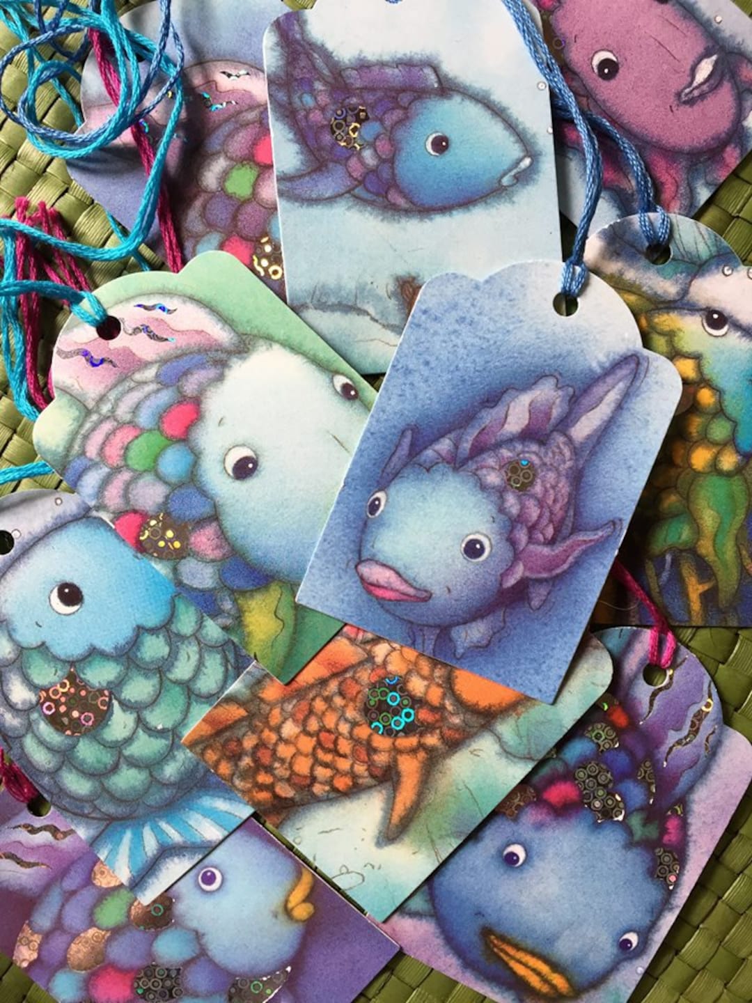 Rainbow Fish Gift Tags Set of 10 Party Favors, Birthday Party - Etsy