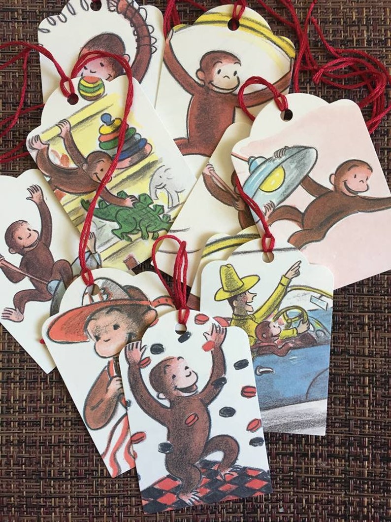 Curious George Gift Tags Set of 10 Children Storybook Party Favors - Etsy