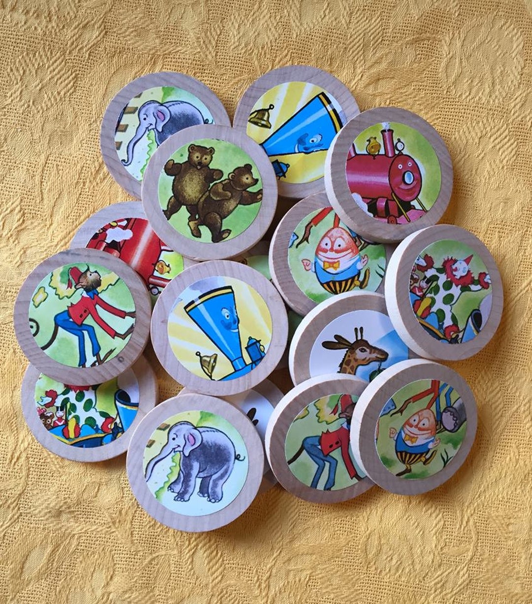 The Little Engine That Could Wooden Memory Matching Game 16pc With ...