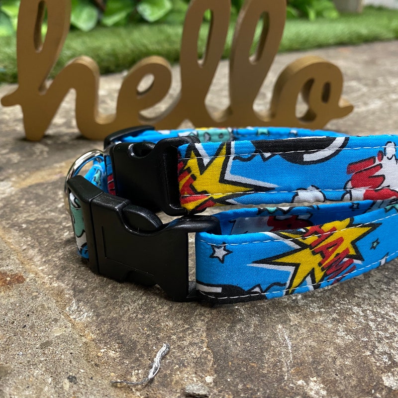Superhero Dog Collar - Etsy UK