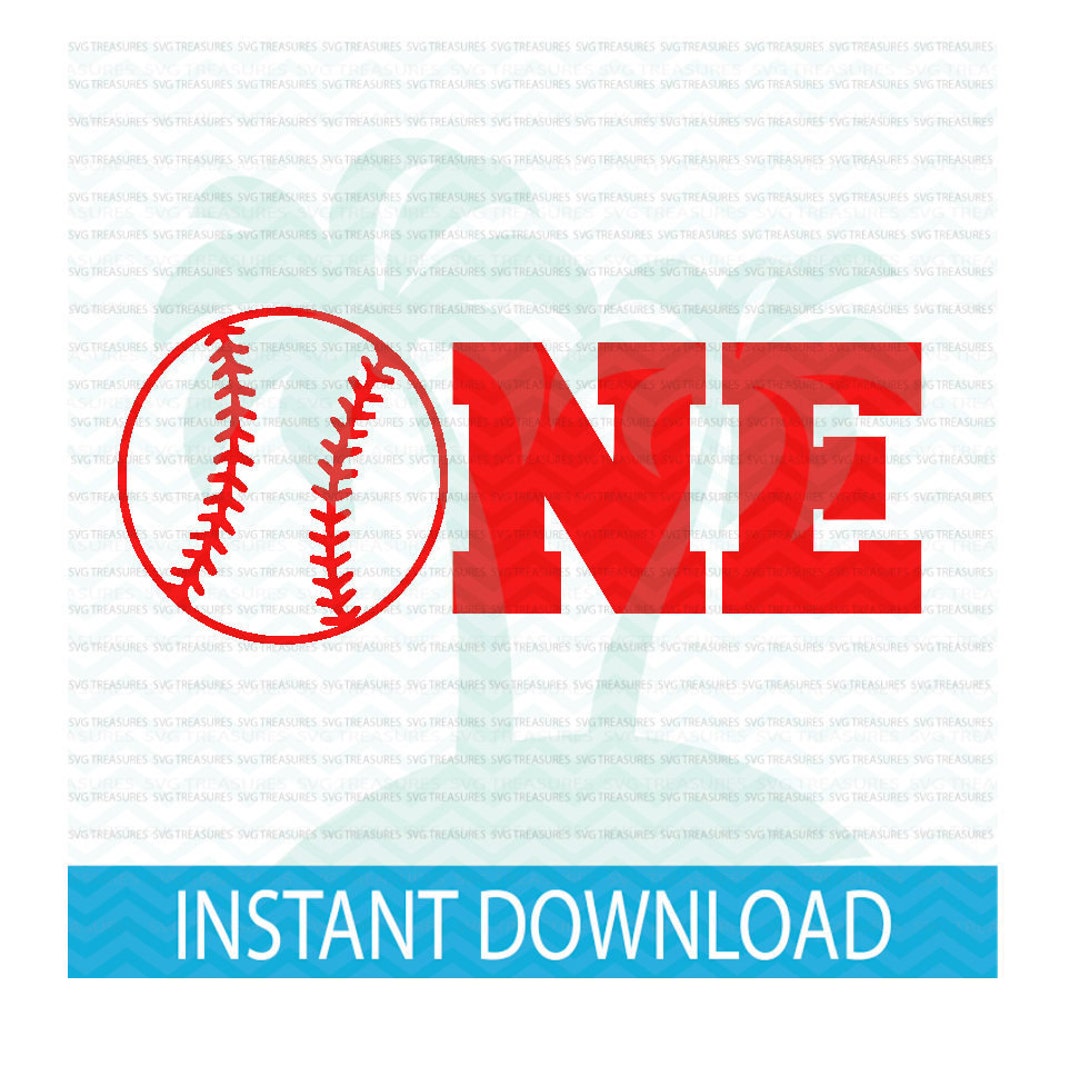ONE Baseball SVG, One Svg, First Birthday Svg, One Birthday Png ...