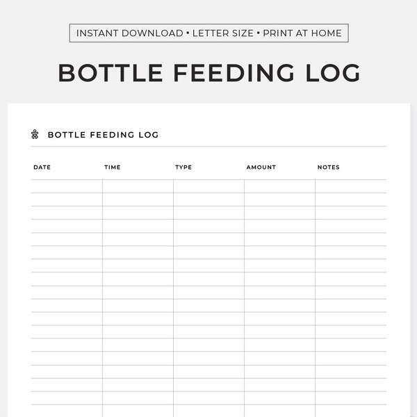 Feeding Log - Etsy
