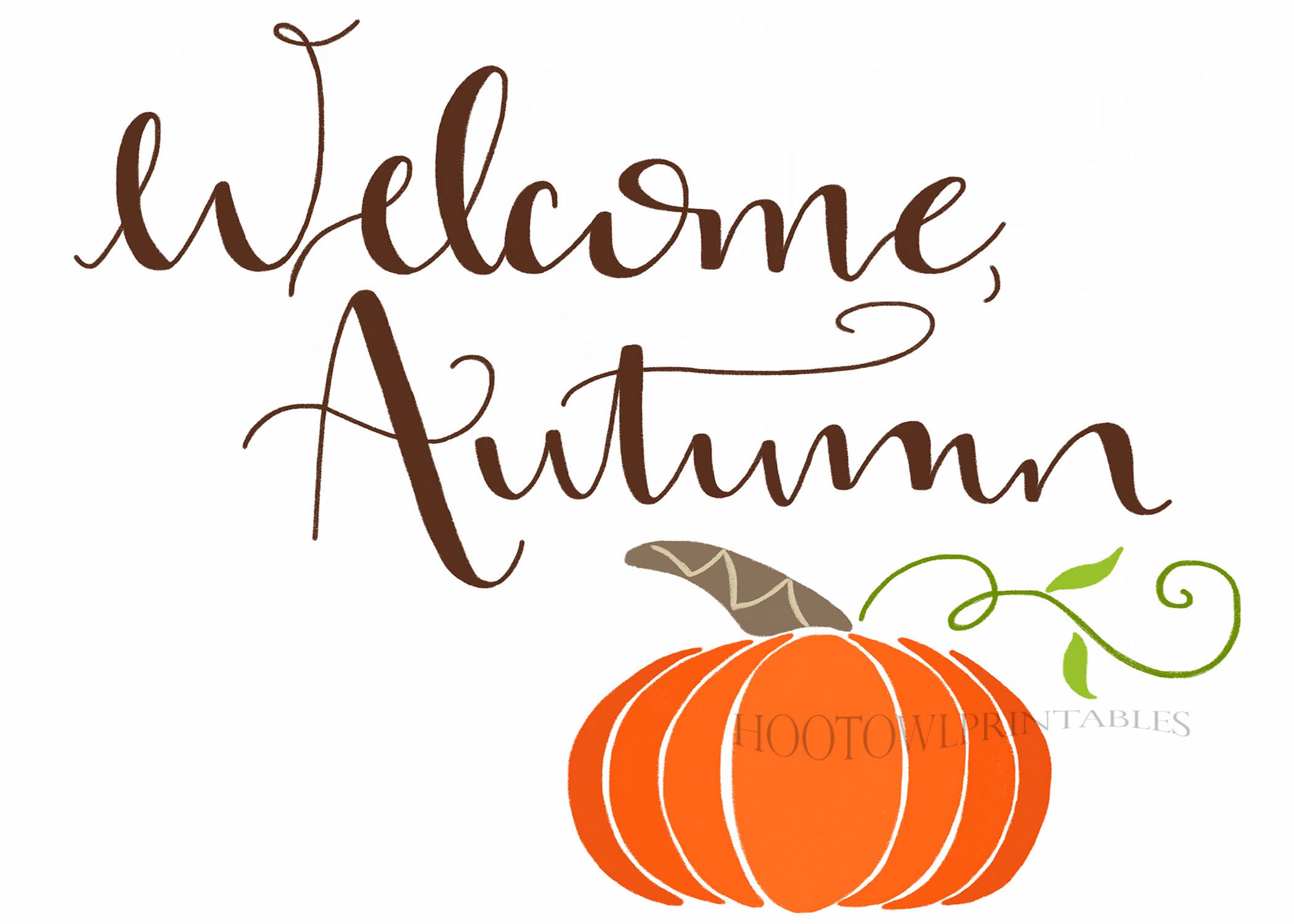 Welcome Autumn Printable 8x10 and 5x7 Autumn Sign Fall | Etsy