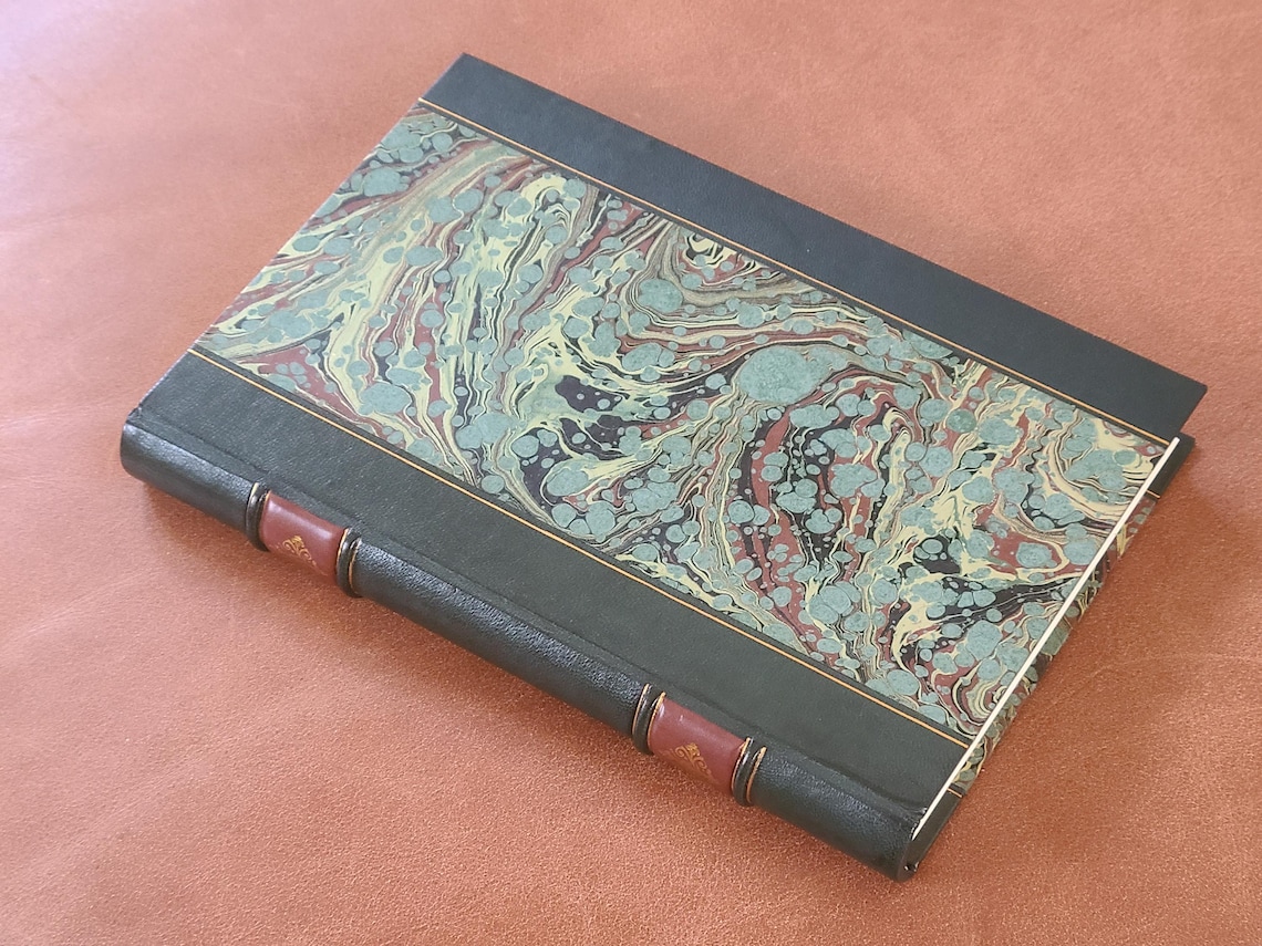 Custom Vintage Victorian Blank Journal Deluxe Edition Leather 23k Gold ...