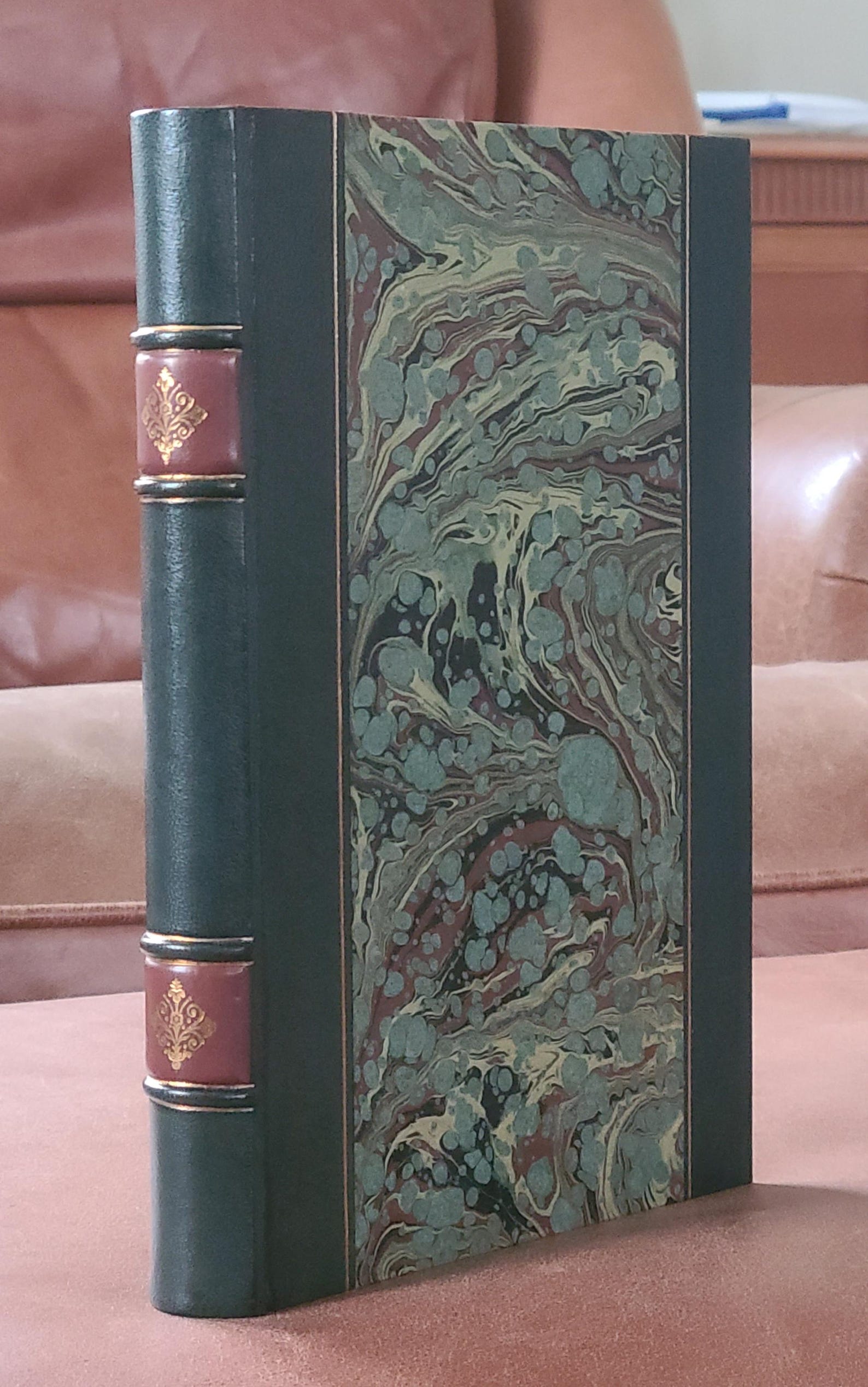 Custom Vintage Victorian Blank Journal Deluxe Edition Leather 23k Gold ...