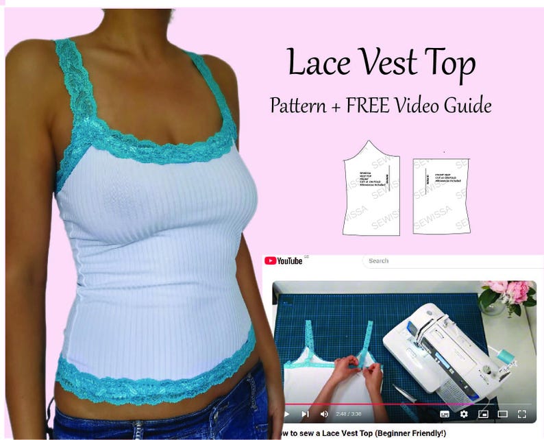 Lace Vest Sewing Pattern PDF and Manual Free Video Guide - Etsy