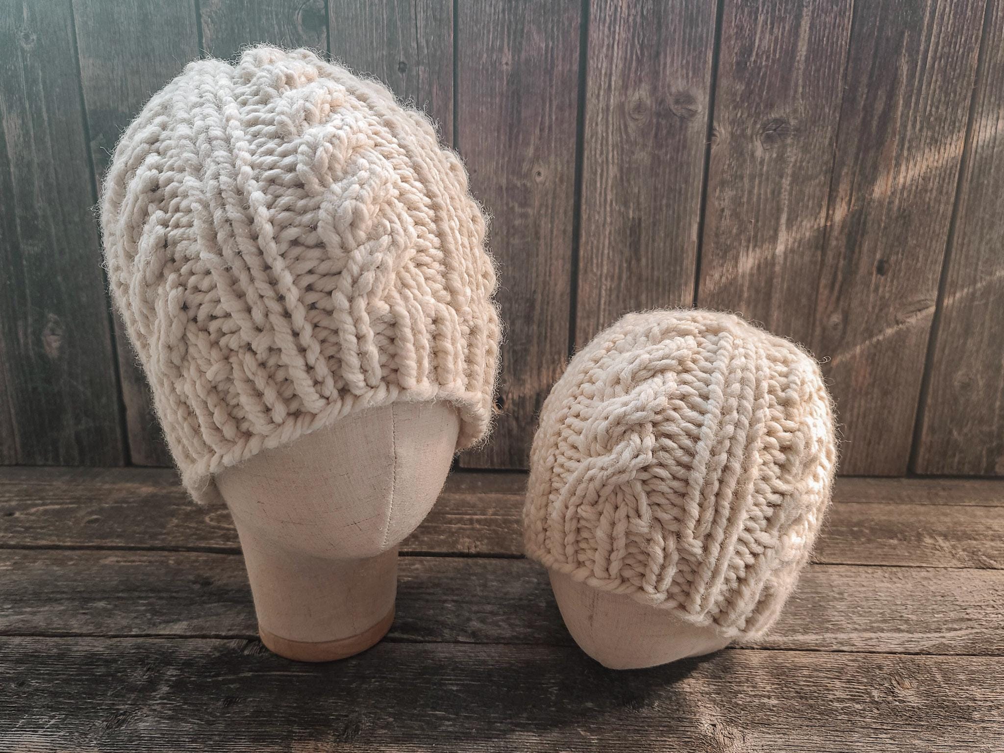 Chubby Cable Beanie Knitting Pattern: Multiple Sizes (PDF Download) - Etsy