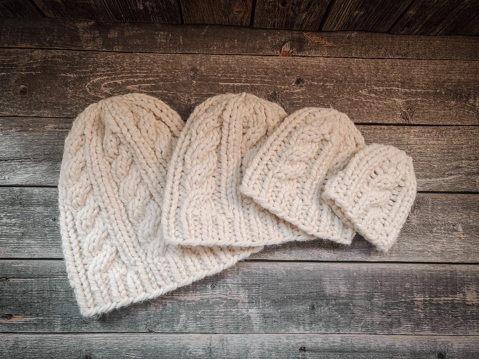 Chubby Cable Beanie Knitting Pattern: Multiple Sizes (PDF Download) - Etsy