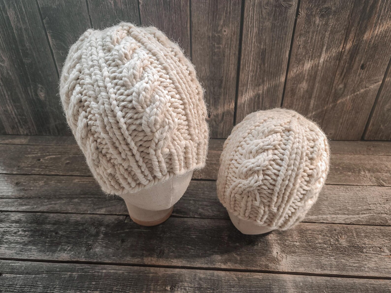 Chubby Cable Beanie Knitting Pattern: Multiple Sizes (PDF Download) - Etsy
