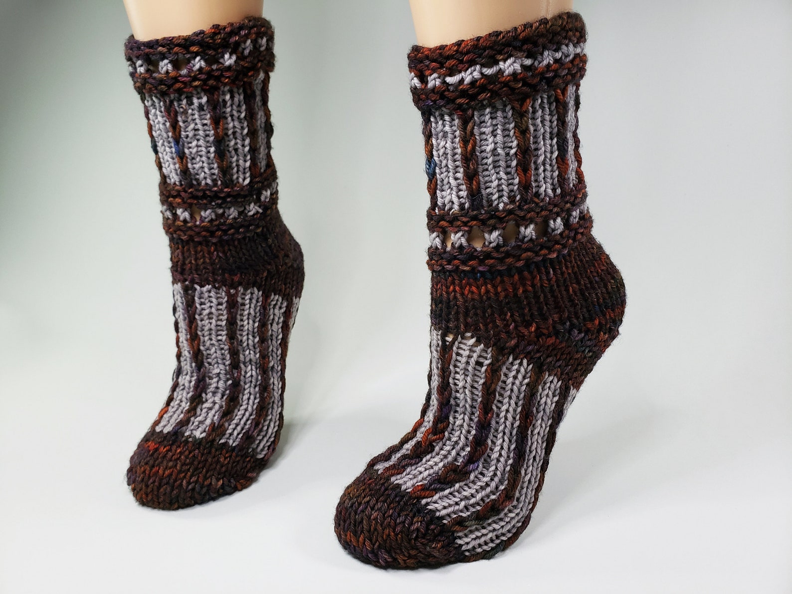 Sticks and Stones Socks / Knit Socks / House Slippers / - Etsy