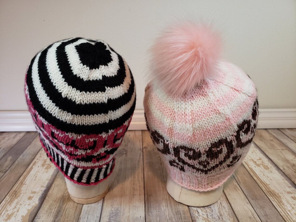 Hearts Amour Toque / Beanie / knit hat / Fair Isle / adult / | Etsy