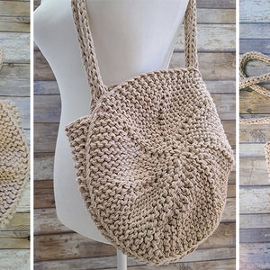 LOOM Circle Beach Bag / Tote / Purse / Loom Knit Pattern / Loom ...