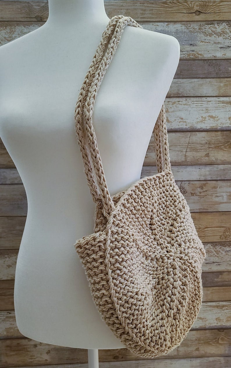 LOOM Circle Beach Bag / Tote / Purse / Loom Knit Pattern / - Etsy