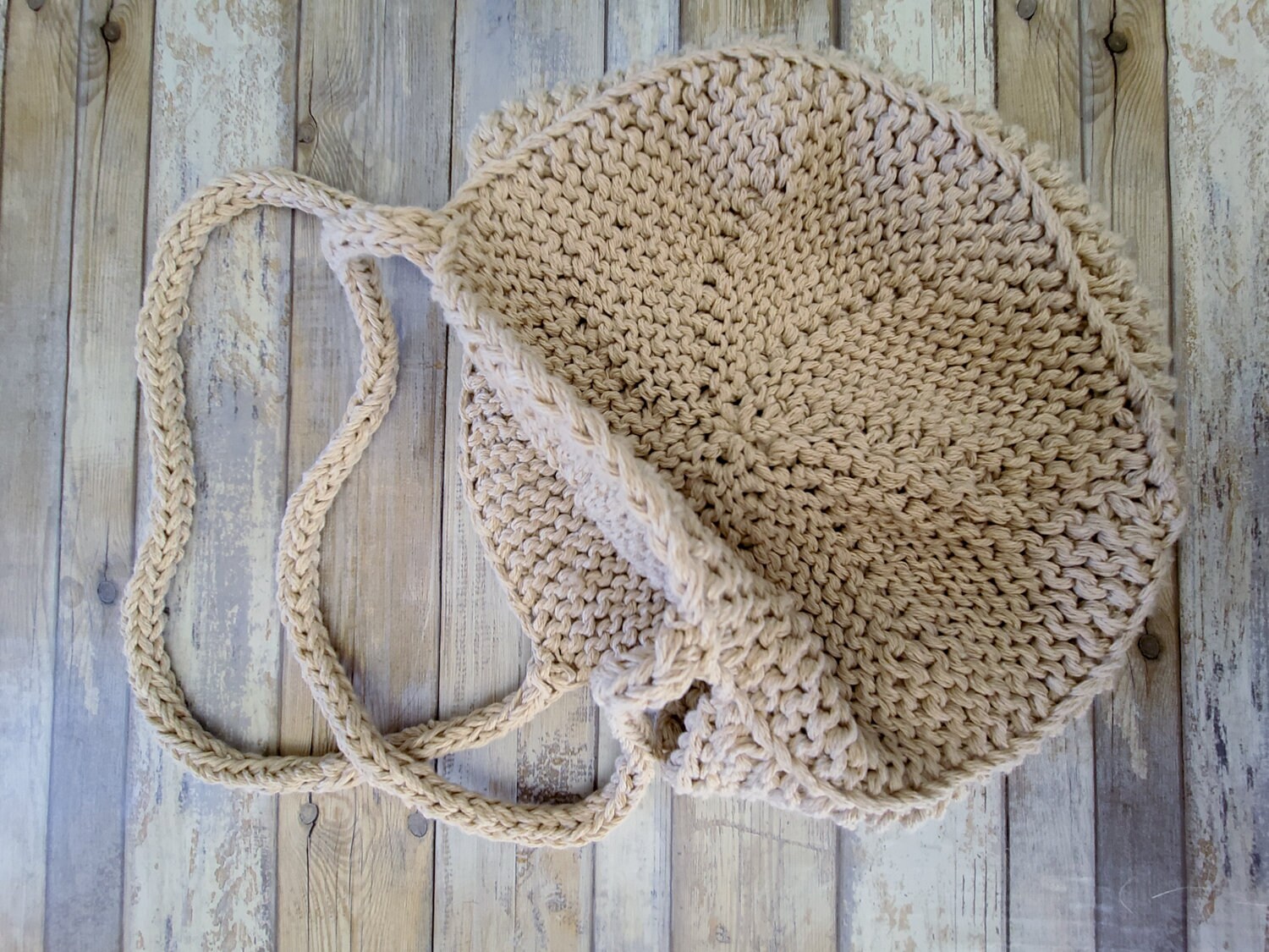 LOOM Circle Beach Bag / Tote / Purse / Loom Knit Pattern / - Etsy
