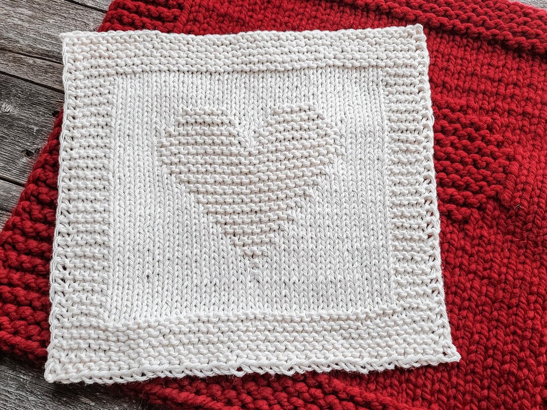 LOOM Pattern: Garter Heart Square / Dishcloth / Wash Cloth / Blanket ...