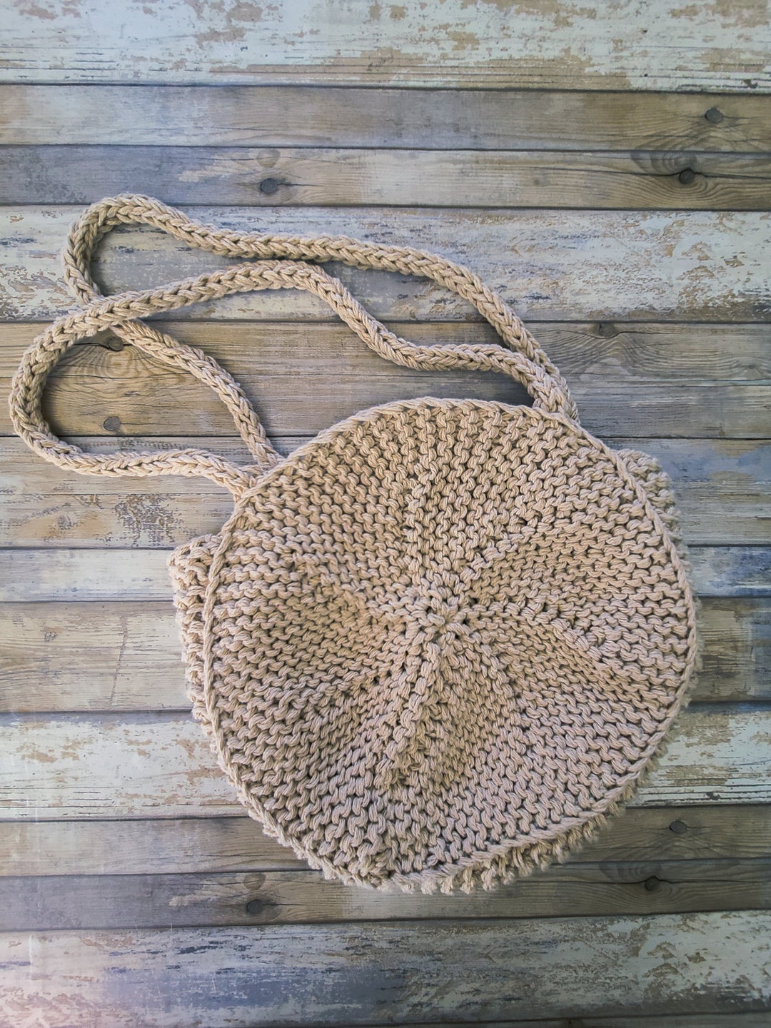 LOOM Circle Beach Bag / Tote / Purse / Loom Knit Pattern / Loom ...