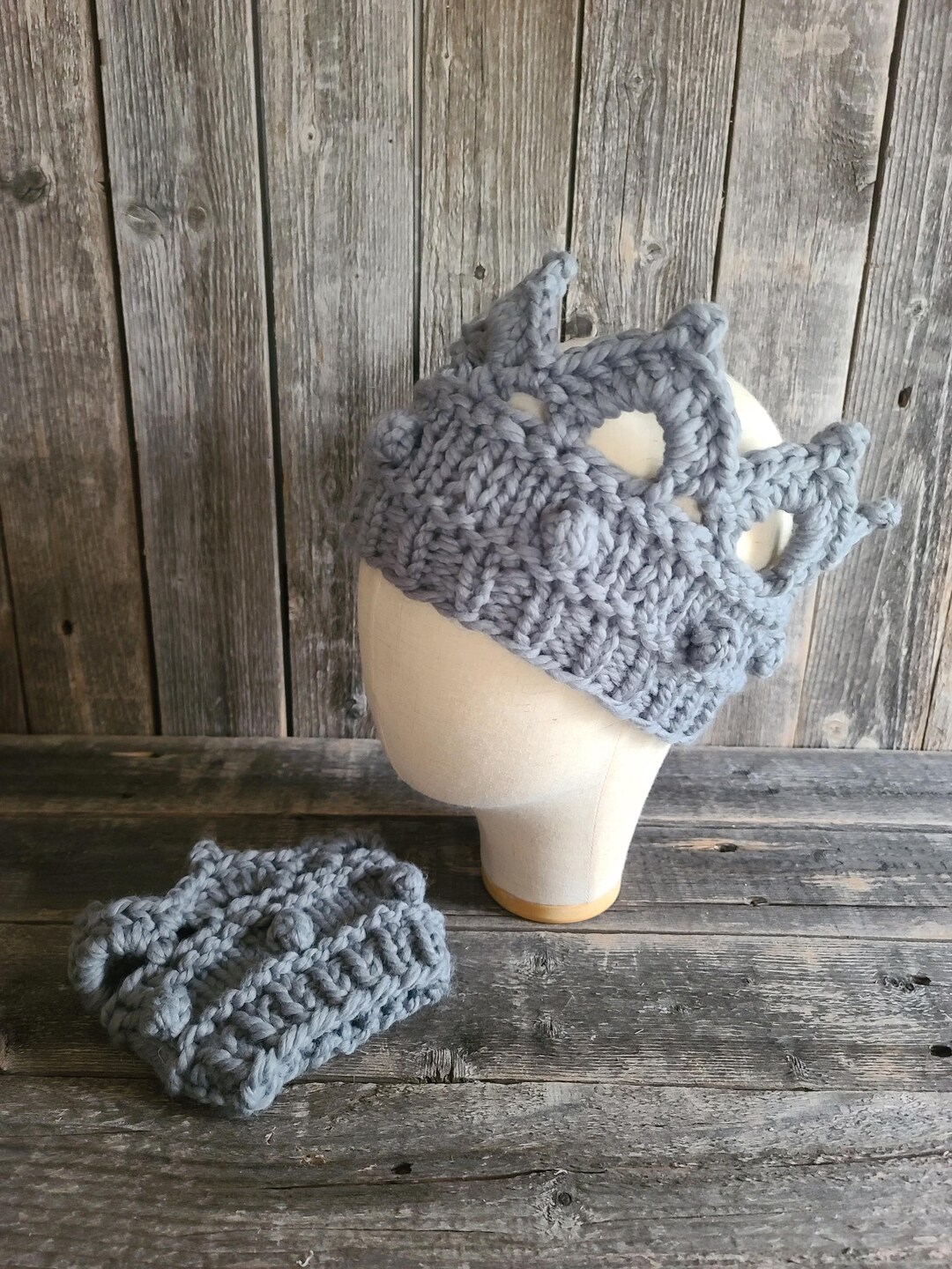 LOOM Pattern: Tiara Crown Headband / Knit / Teens / Baby / Women / Men / Loom Knitting Pattern ...