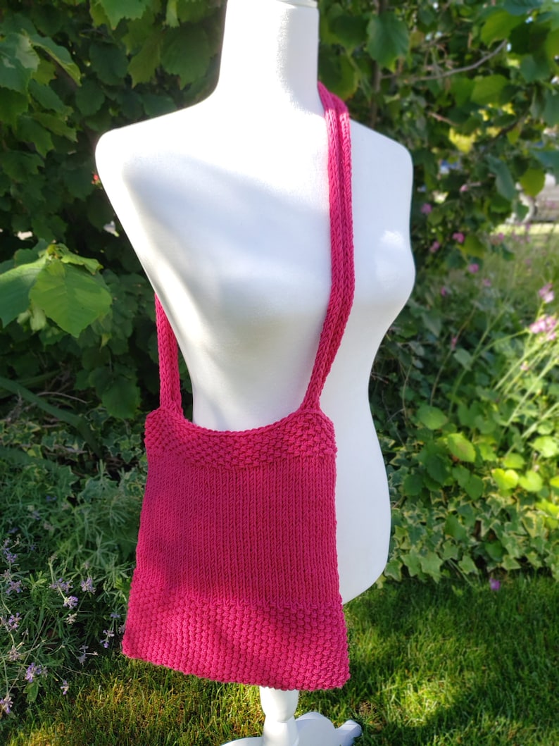 LOOM Knitting Patterns Tote Bag: Easy Knit Market Bag (PDF Download) - Etsy