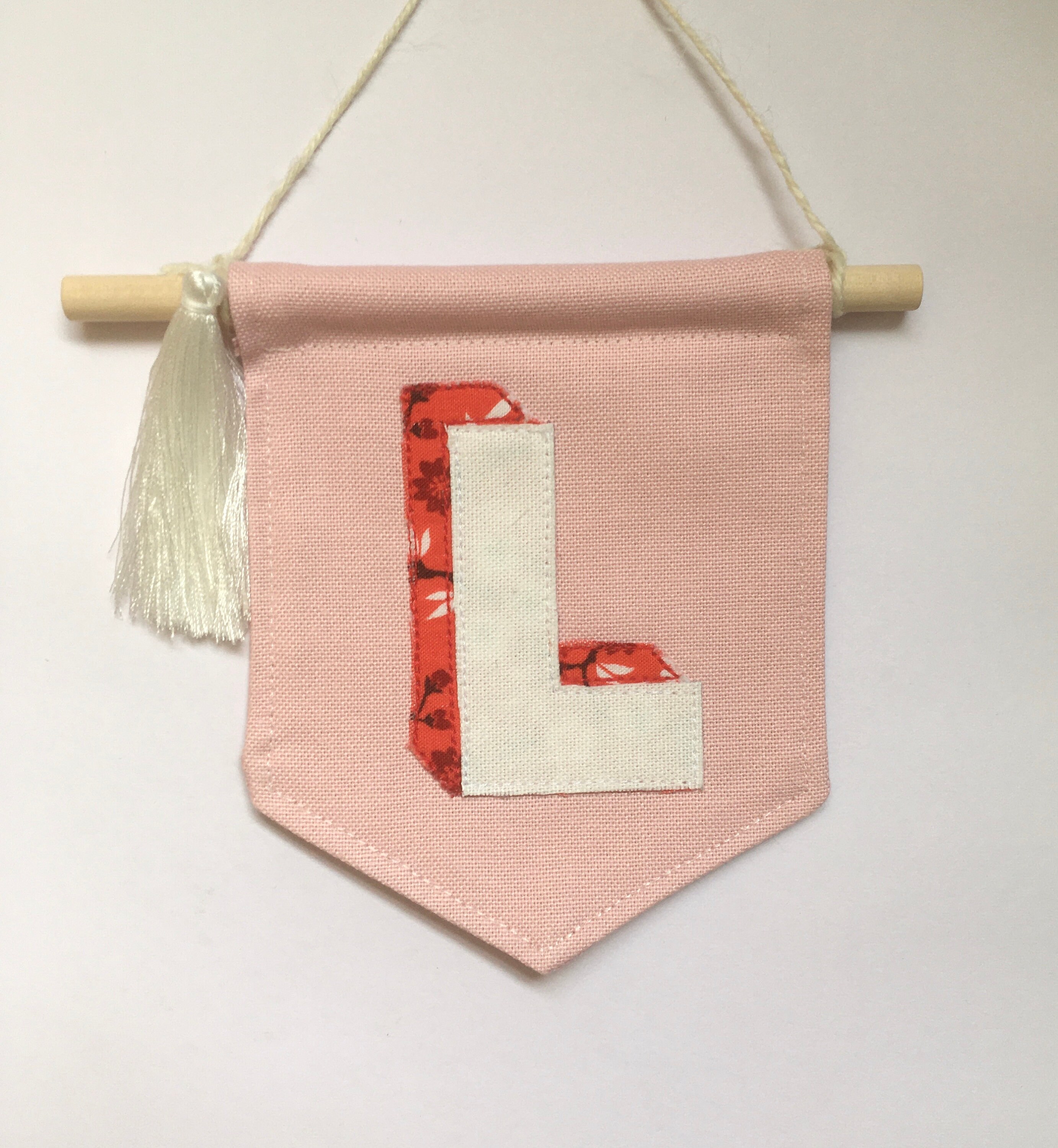 Letter Wall Hanging Initial Pennant banner flag nursery | Etsy