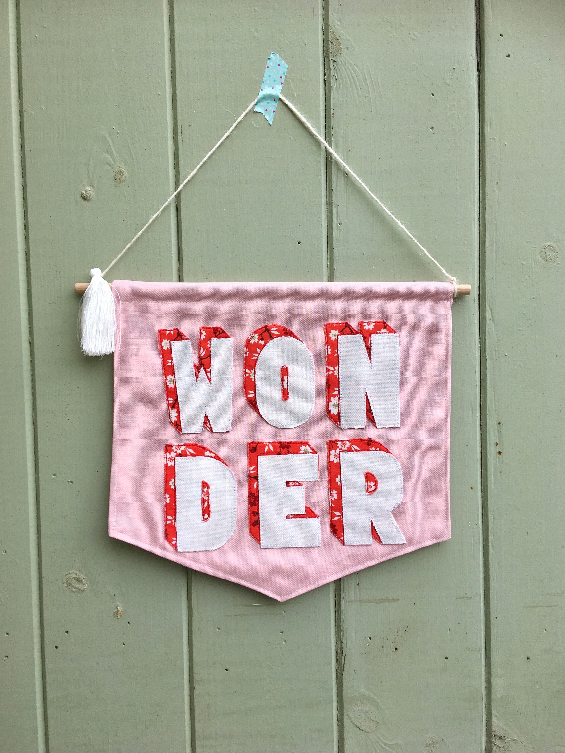 Wonder Wall Hanging Pennant banner flag nursery decor | Etsy