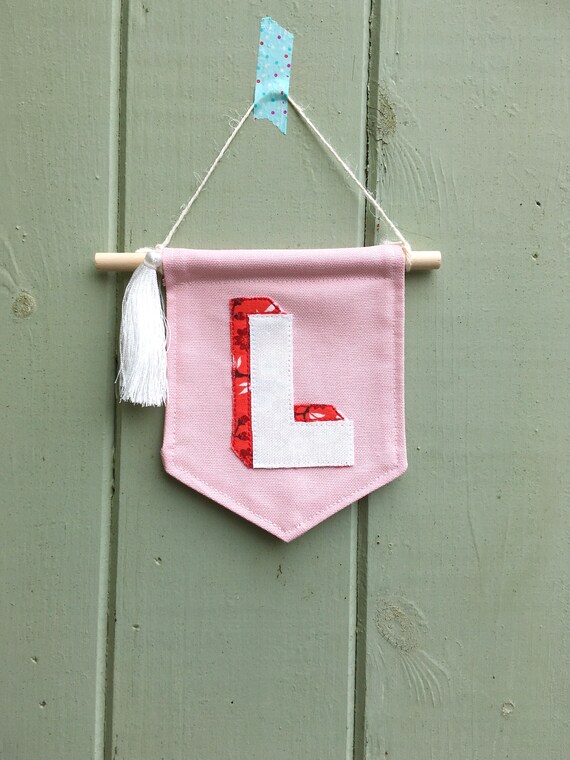 Letter Wall Hanging Initial Pennant Banner Flag Nursery | Etsy