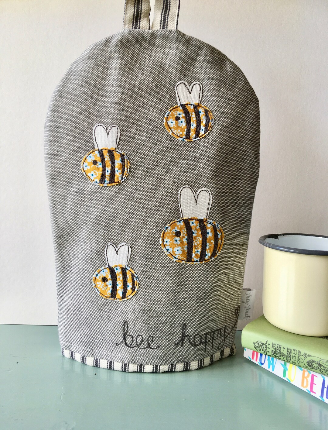 Handmade Bee Coffee Cosy – Embroidered Cafetiere Cover, 1L - Etsy