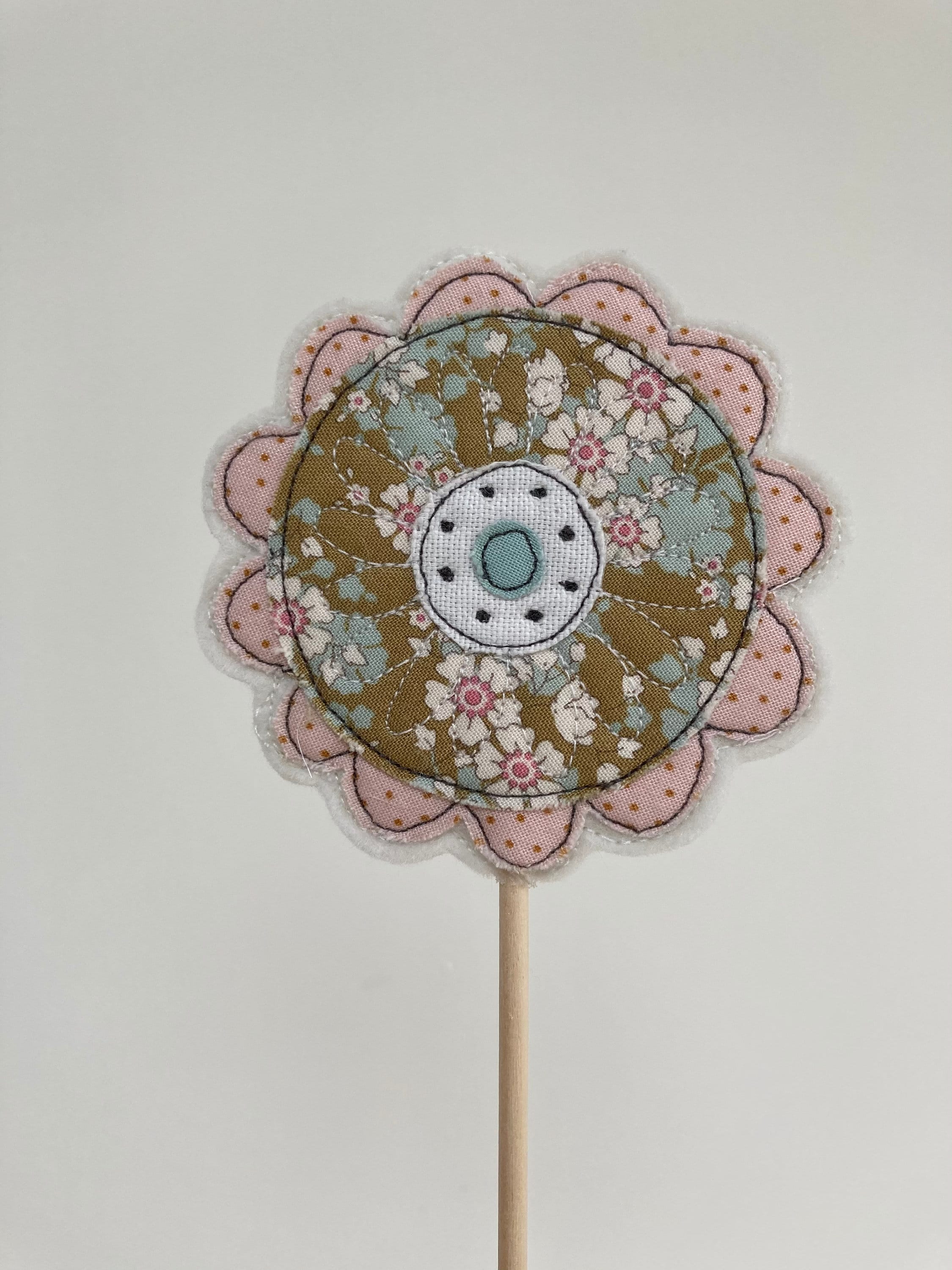 Scandinavian flower cake toppersscandi design embroidery | Etsy