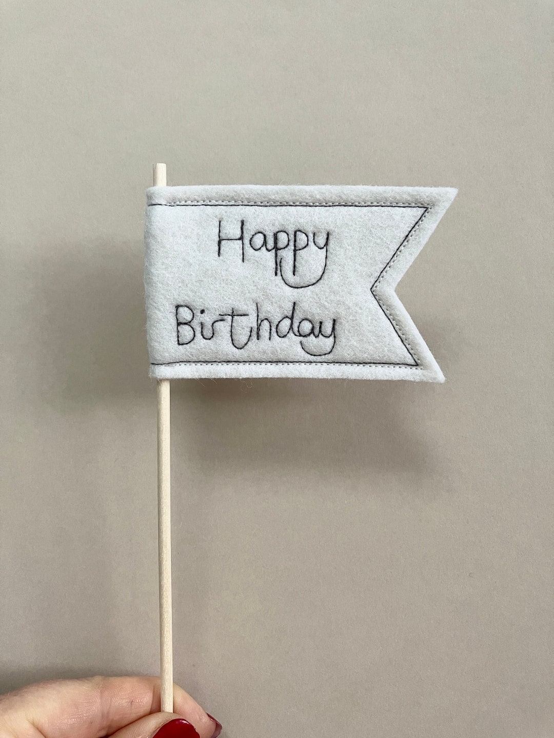 Happy Birthday Cake Topper, Cake Flag , Pennant, Reusable ...