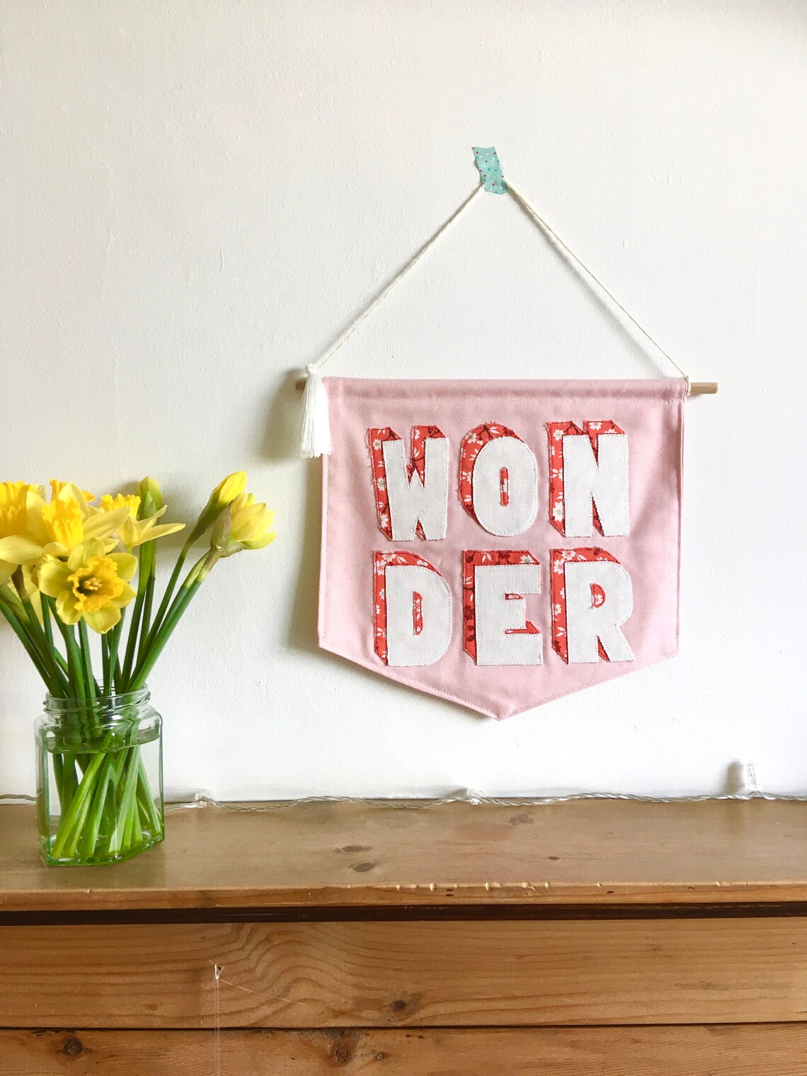 Wonder Wall Hanging Pennant banner flag nursery decor | Etsy