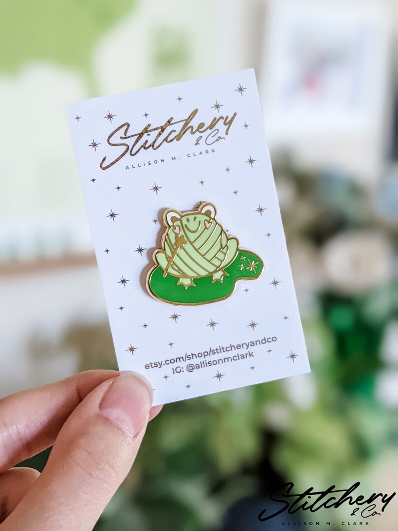 Frog-it Hard Enamel Pin | Funny Crochet or Knit Project Bag Badge, Gift ...