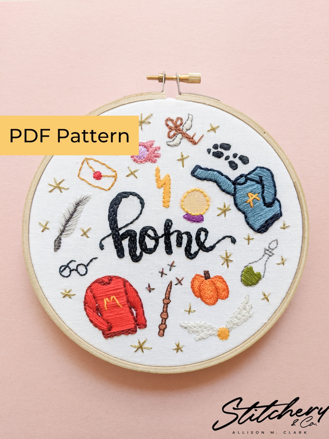 Embroidery PATTERN | 6-in. the Magical World is Home | Beginner ...