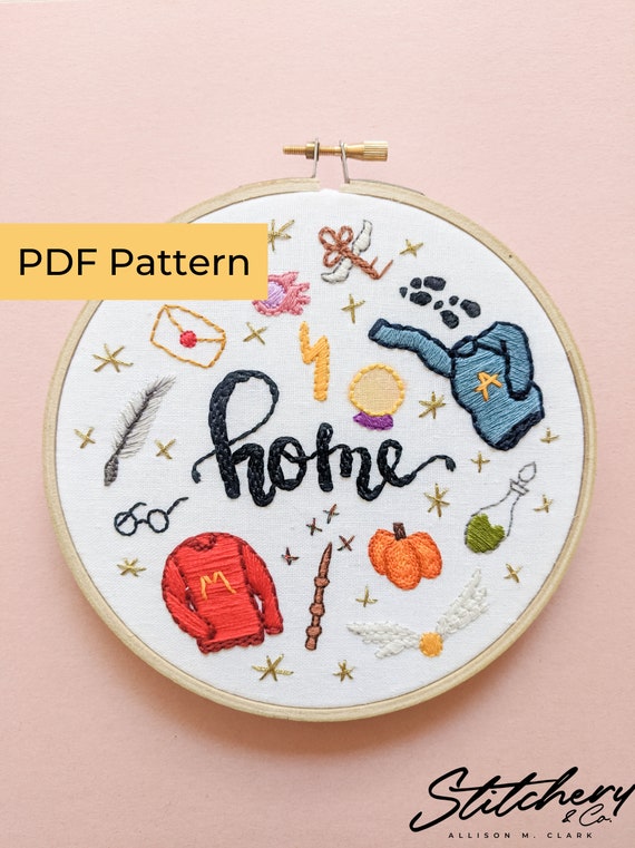 Embroidery PATTERN 6-in. the Magical World is Home - Etsy