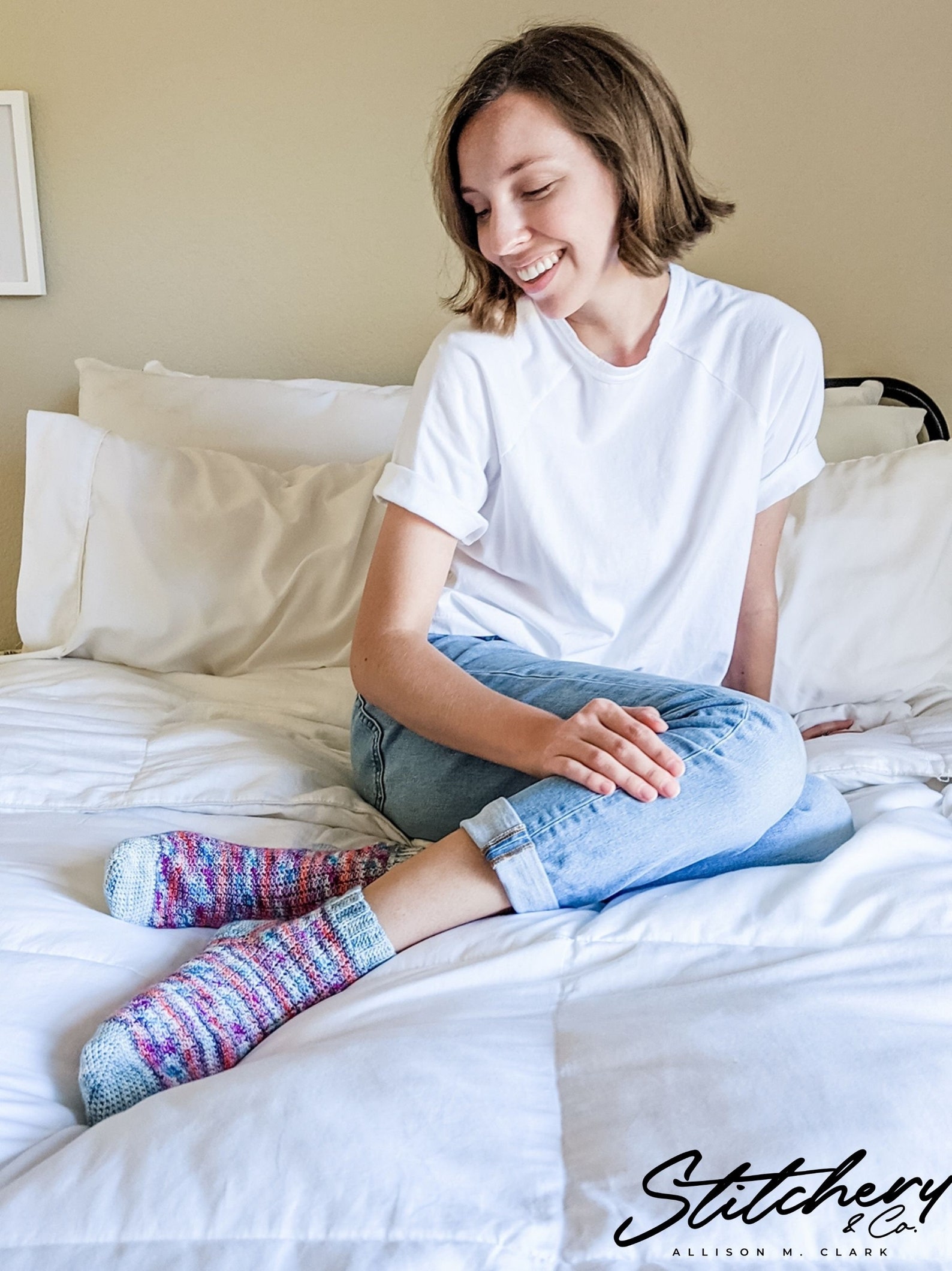 Crochet PATTERN | the Millie Socks | Easy Striped Crochet Socks With ...