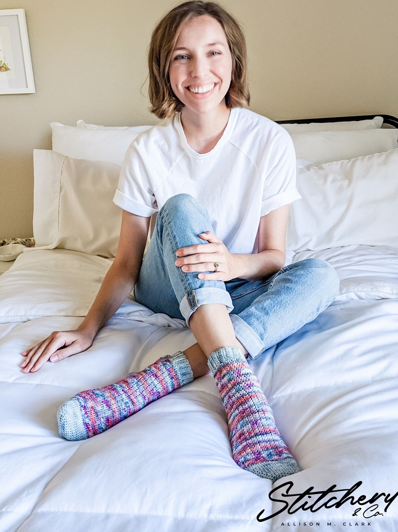 Crochet PATTERN | the Millie Socks | Easy Striped Crochet Socks With ...