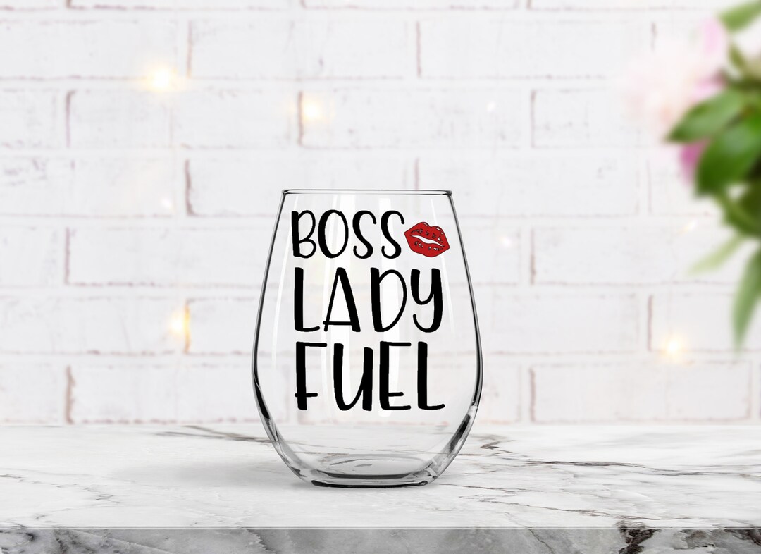 Boss Lady Fuel / Verre à vin avec dicton / Verre à vin sans - Etsy France