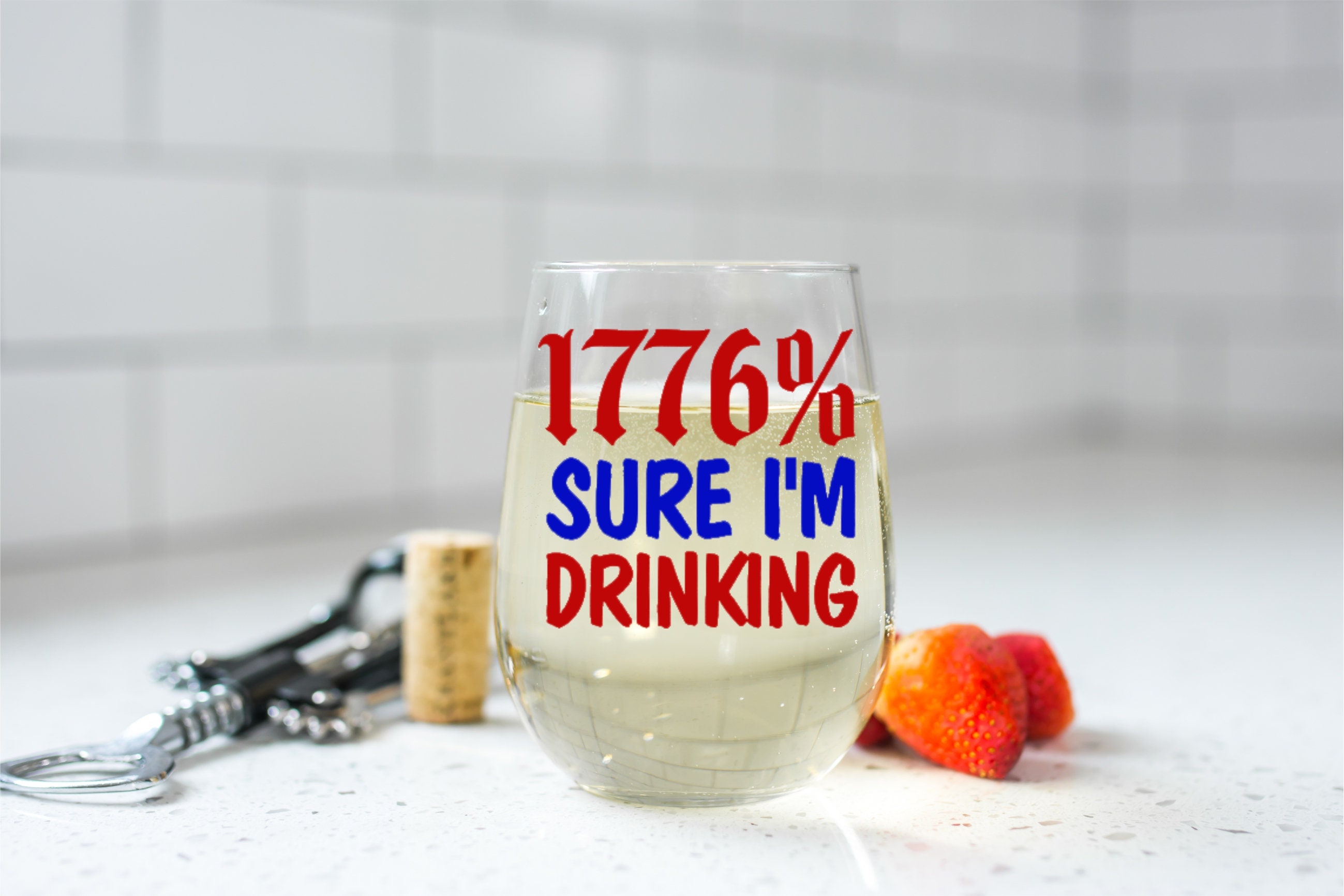1776% Sure I'm Drinking / 4th of July / Independence Day / Stemless ...