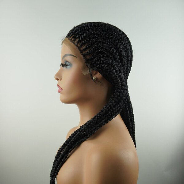 Cornrow Braided Wig - Etsy