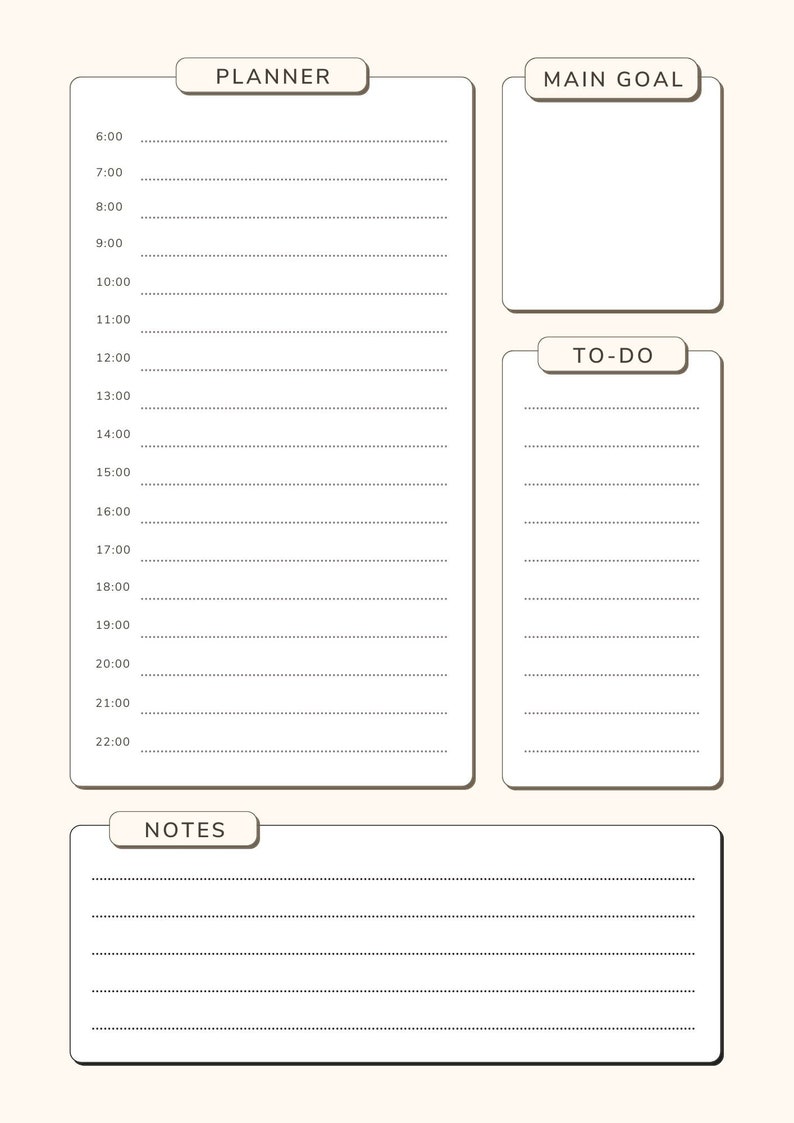 Effective Daily Planner, To-do List, Goal Setting, Note Taking, Single ...