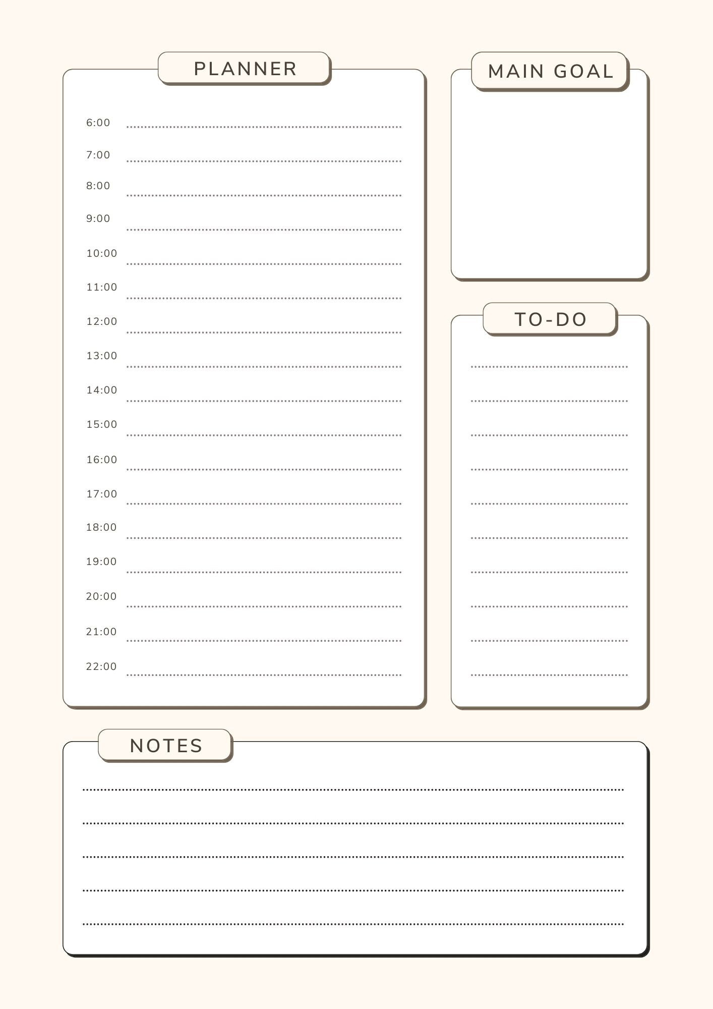 Effective Daily Planner, To-do List, Goal Setting, Note Taking, Single ...