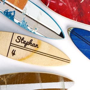Custom Surfboard Keychain From Recycled Skateboards - Personalized Gift ...