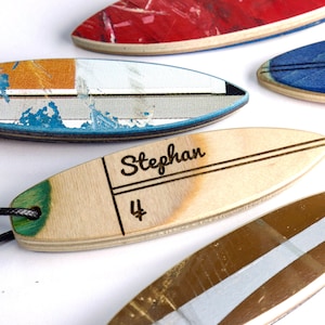 Custom Surfboard Keychain From Recycled Skateboards - Personalized Gift ...