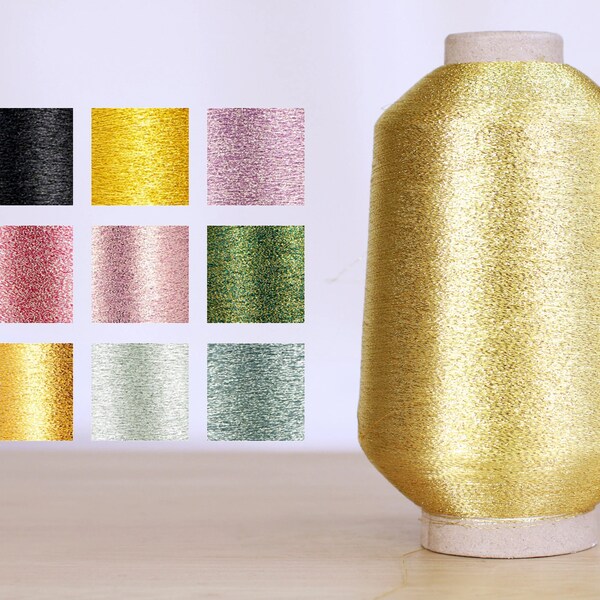 Gold Metallic Yarn - Etsy