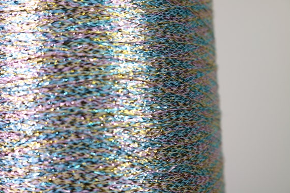 Rainbow Silver Metallic Glitter Sparkle American Yarn Hand | Etsy