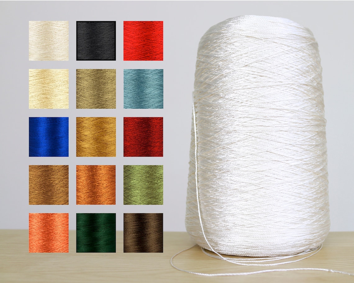 Viscose Rayon Shiny Sheen Glossy Metallic Cone Yarn Machine Knit Hand ...