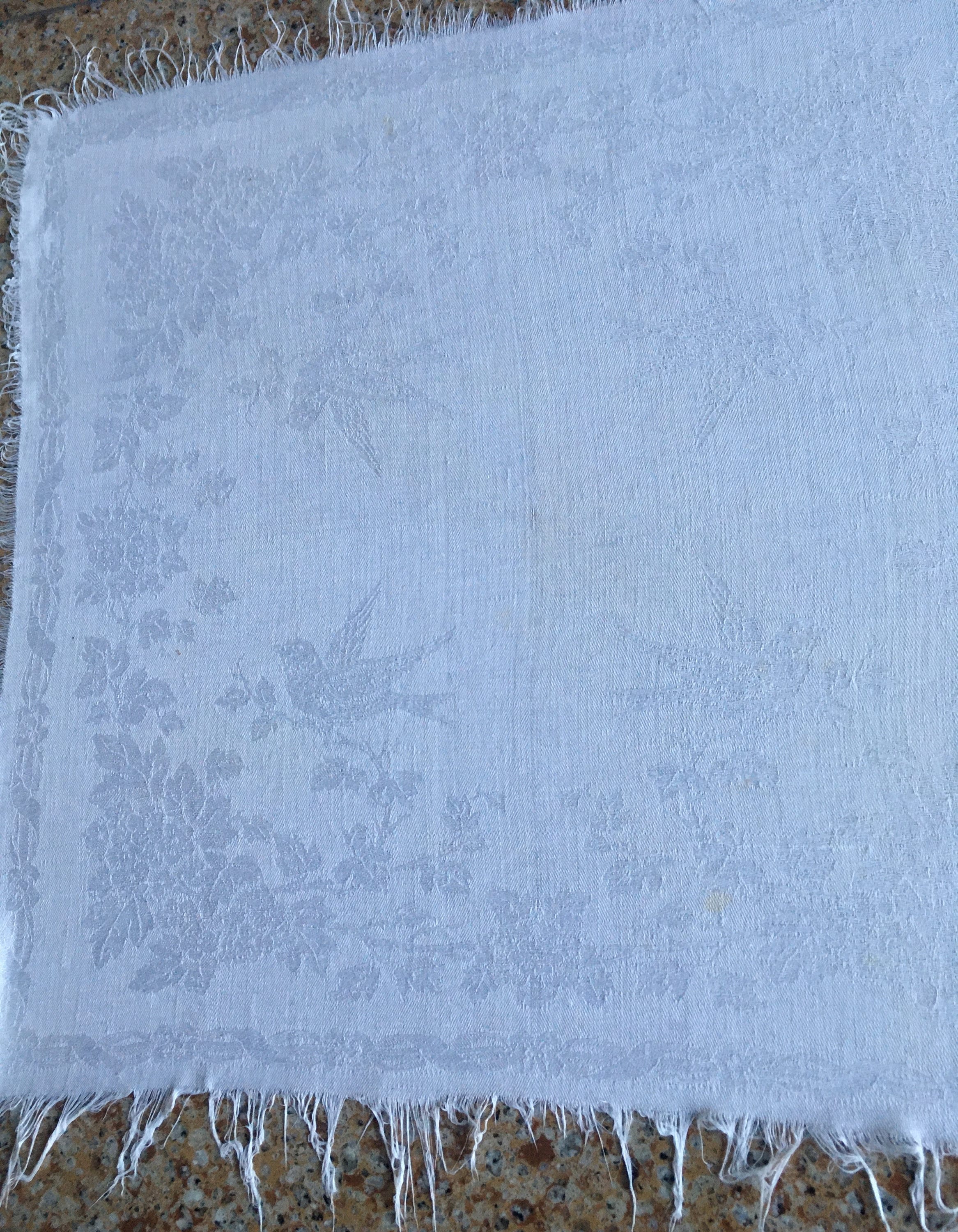 Antique Damask Napkins or Finger Towels With Bird Decoration - Etsy