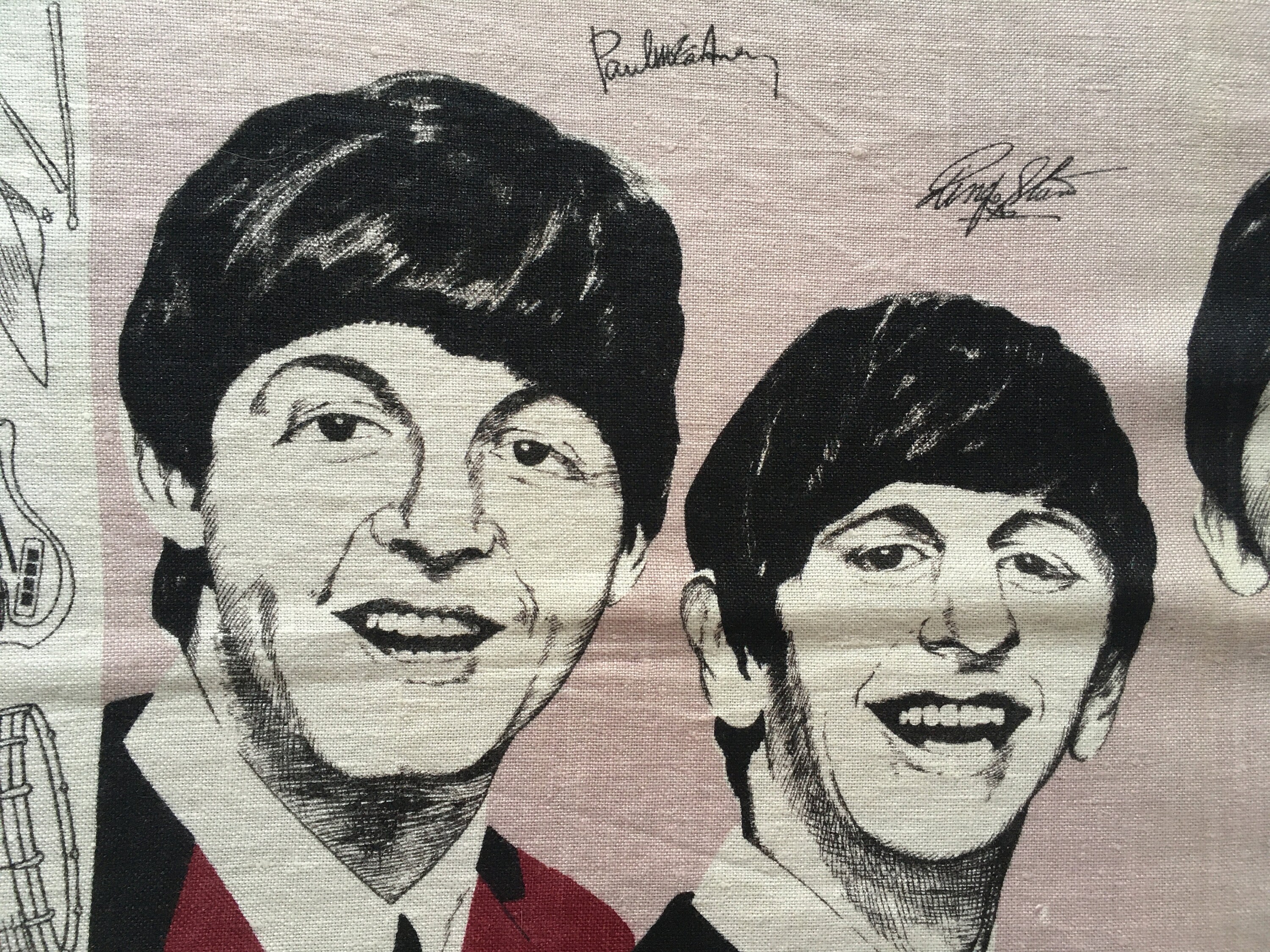 The Beatles Tea Towel, 1964-1965, Irish Linen, Ulster - Etsy