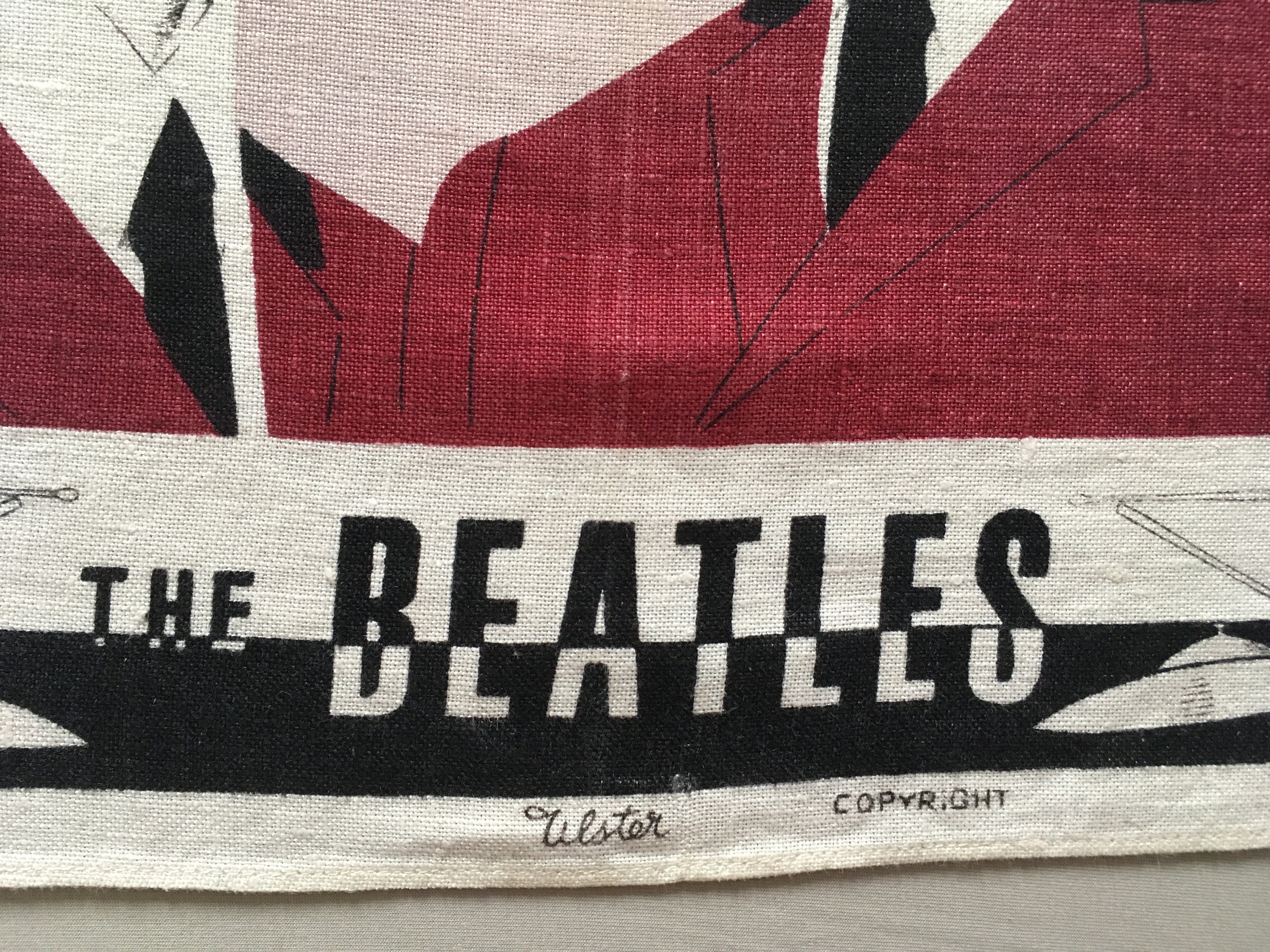 The Beatles Tea Towel, 1964-1965, Irish Linen, Ulster - Etsy
