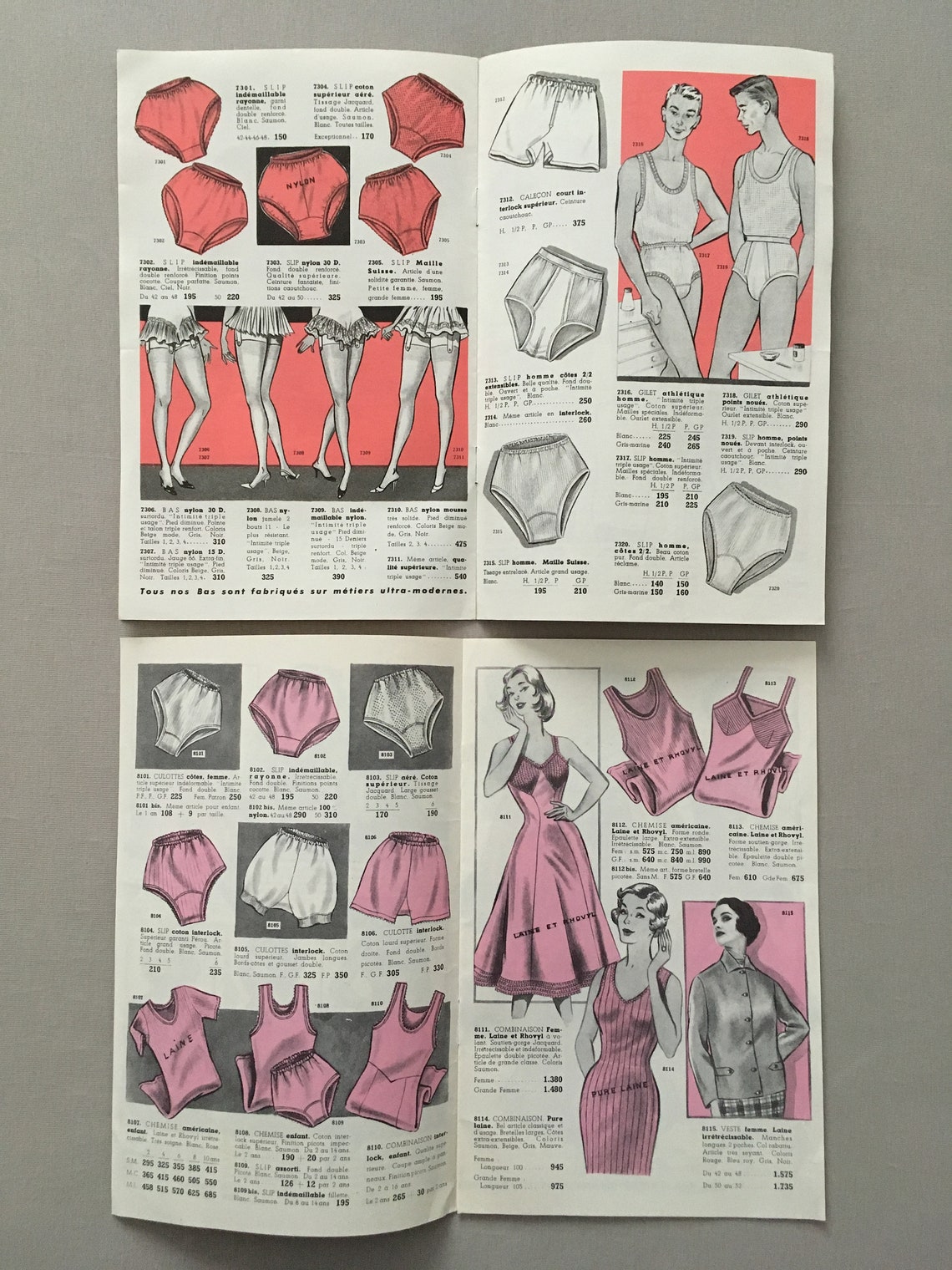 Underwear, Nightwear 1950s, 7 Catalogs and Textile Samples - Etsy Canada
