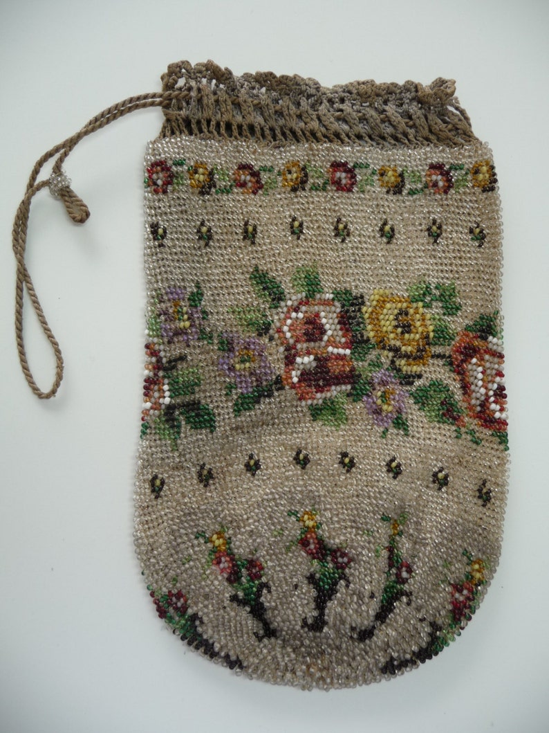 Antique Beaded Purse Reticule - Etsy